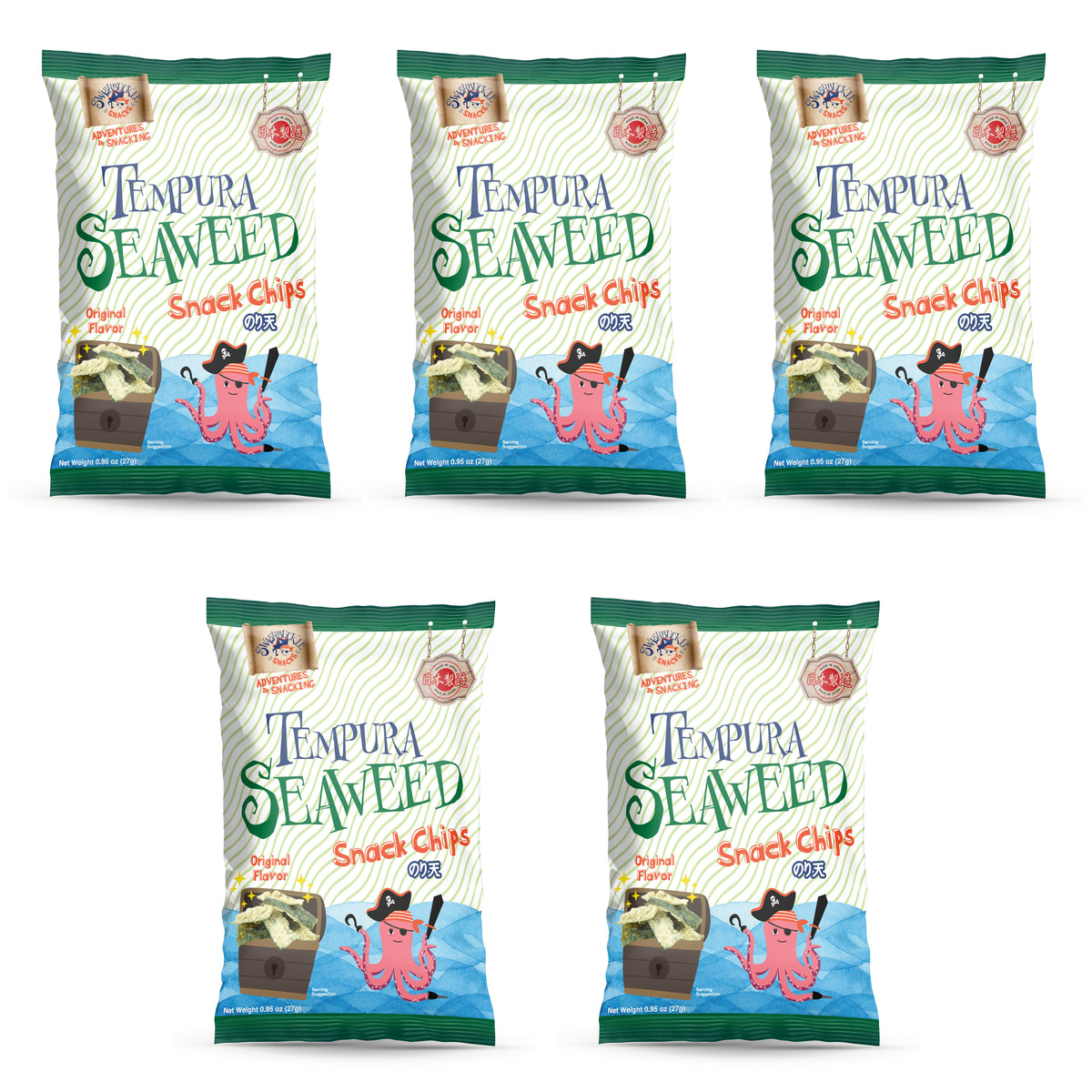 Crispy Tempura Seaweed Snack Chips Original Flavor – Swashbuckle Snacks